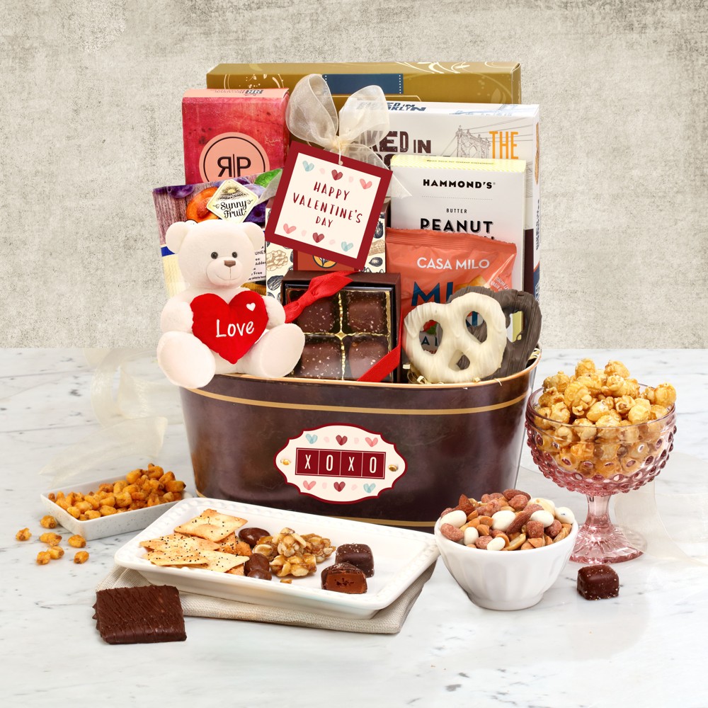 Buy our be mine delights gift basket at broadwaybasketeers.com