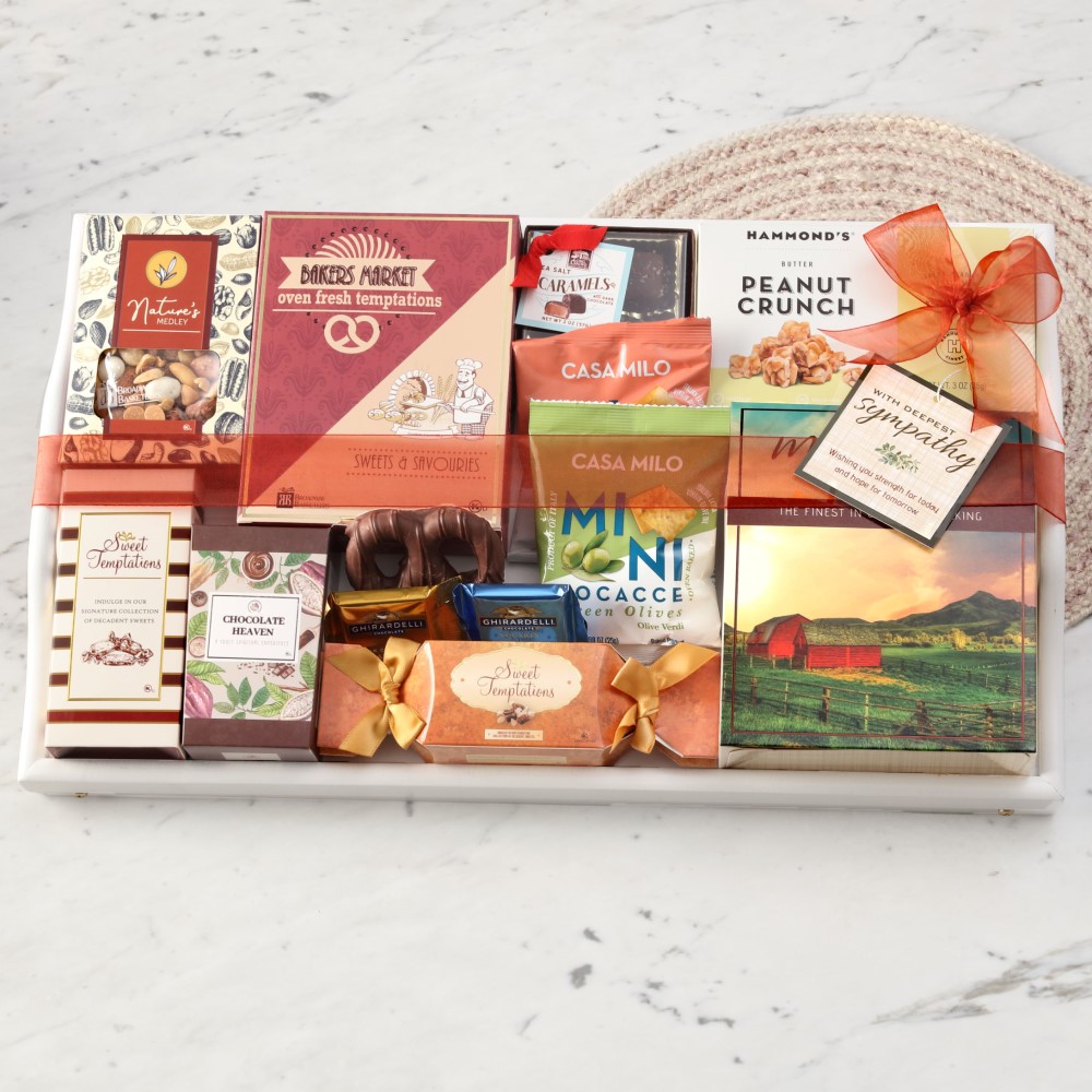 Buy our sympathy breakfast tray at broadwaybasketeers.com