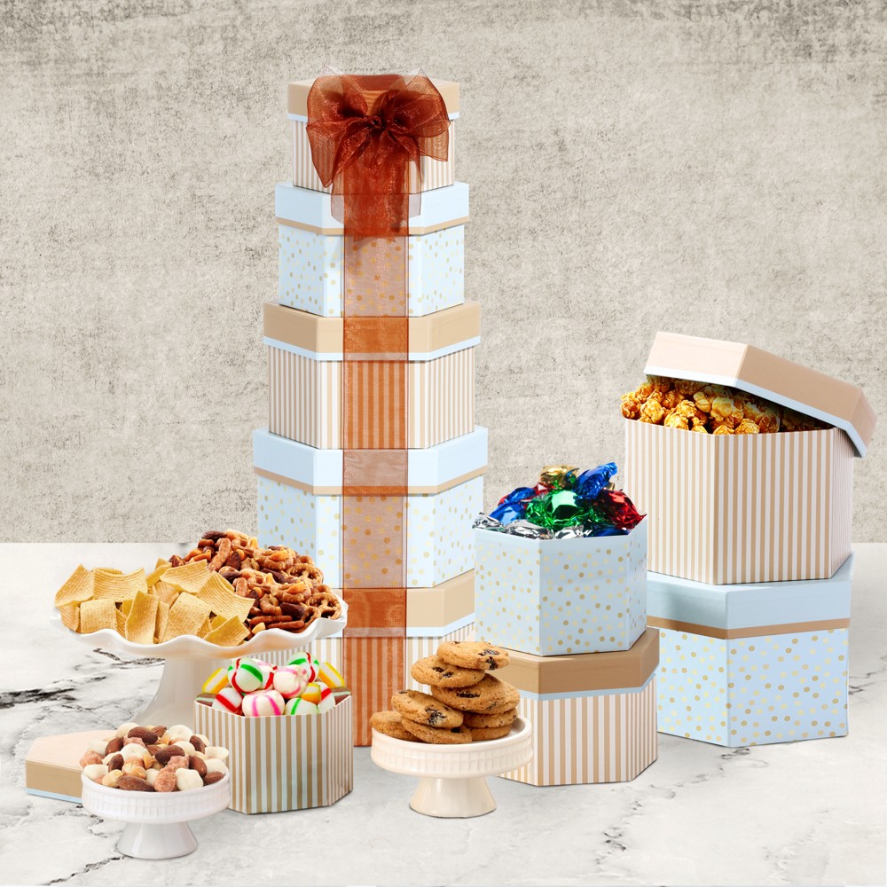 Buy our celebration gift tower with sweets nuts and chocolates at ...