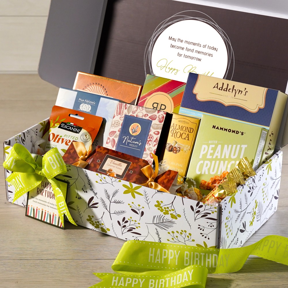 Buy our deluxe gourmet birthday gift box at broadwaybasketeers.com