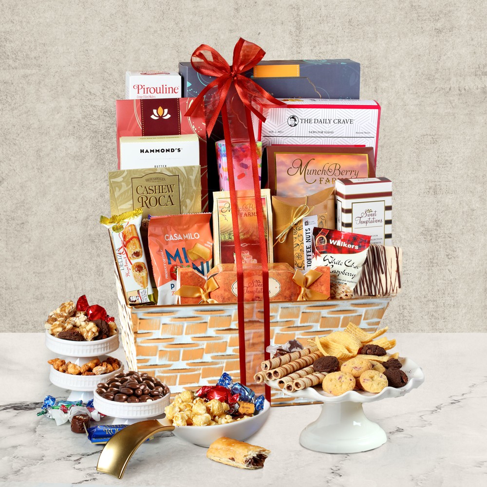 Buy our deluxe gourmet wicker gift basket at broadwaybasketeers.com