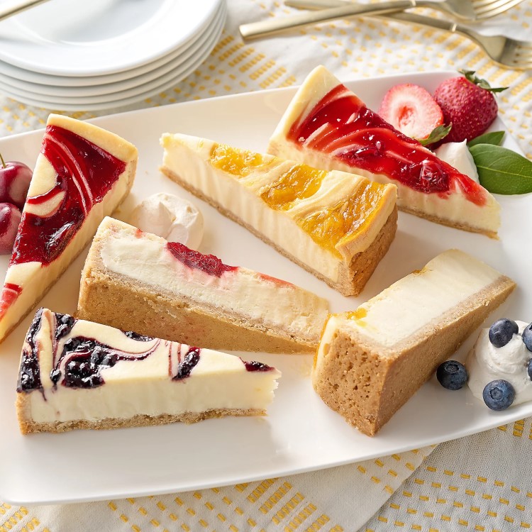 Buy our fruit cheesecake sampler at broadwaybasketeers.com