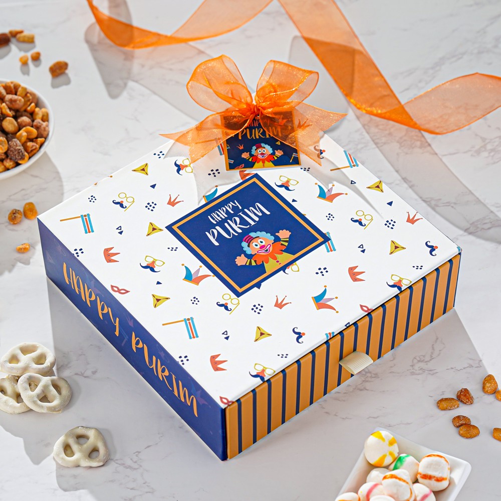 Buy our fun filled purim gift box at broadwaybasketeers.com