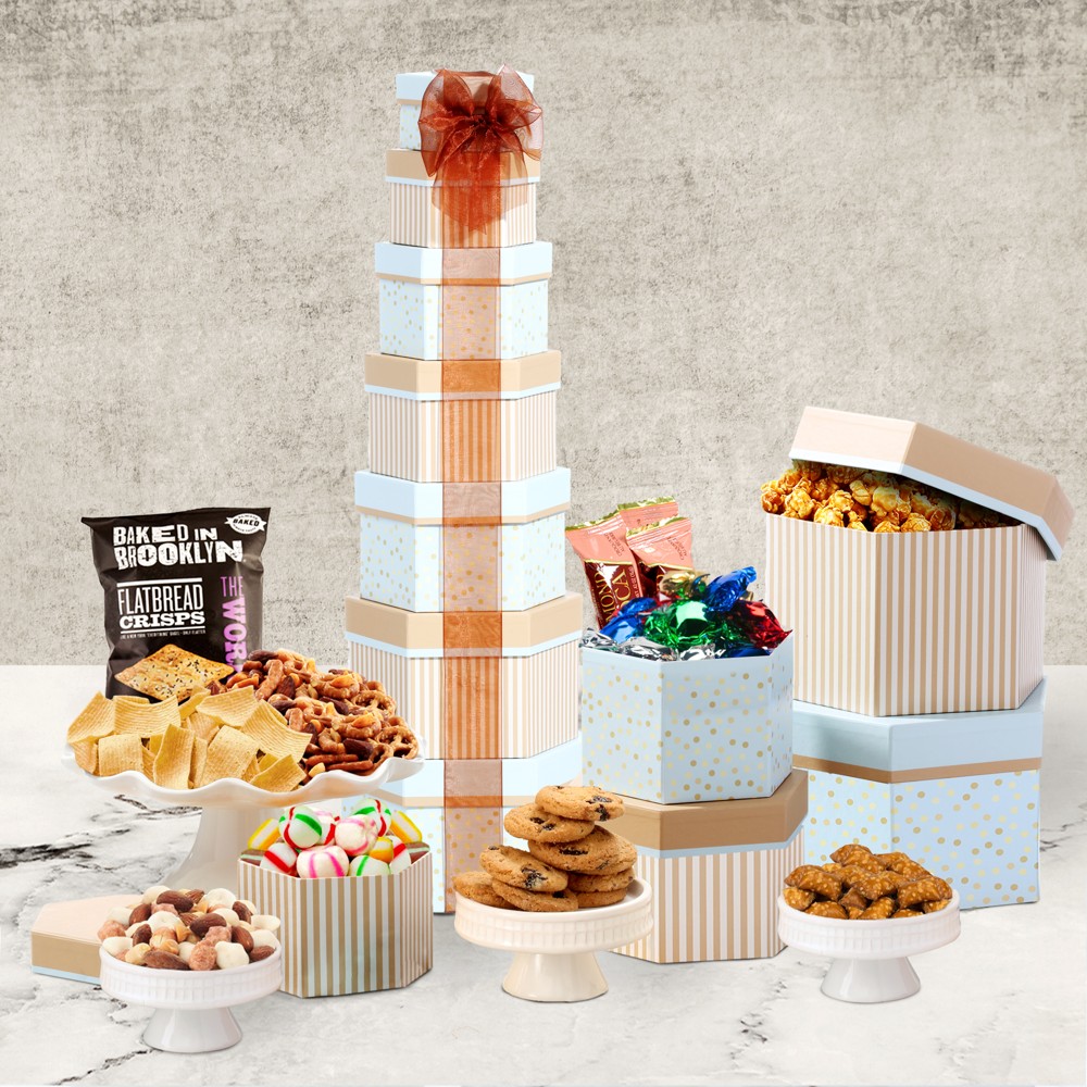 Buy our gift tower deluxe at broadwaybasketeers.com