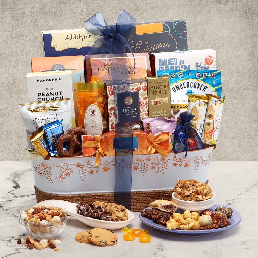 Buy our gourmet sweets gift basket at broadwaybasketeers.com