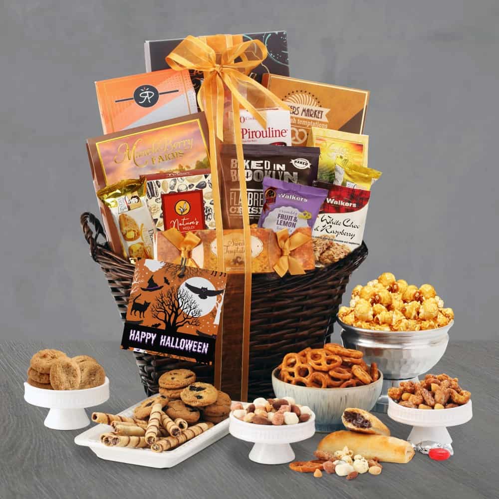 Buy Our Grand Gourmet Halloween Basket At Broadwaybasketeers buy-our-grand-gourmet-halloween-basket-at-broadwaybasketeers
