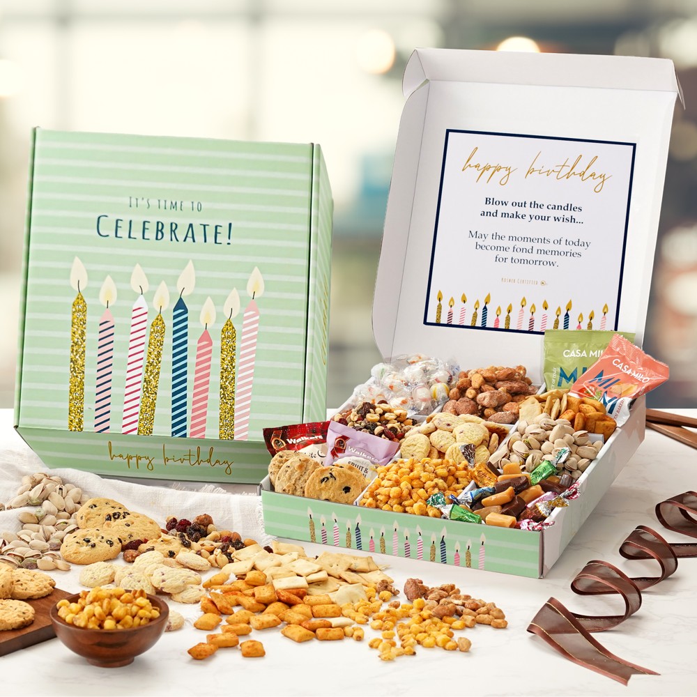 Buy our happy birthday sectional gift box at broadwaybasketeers.com