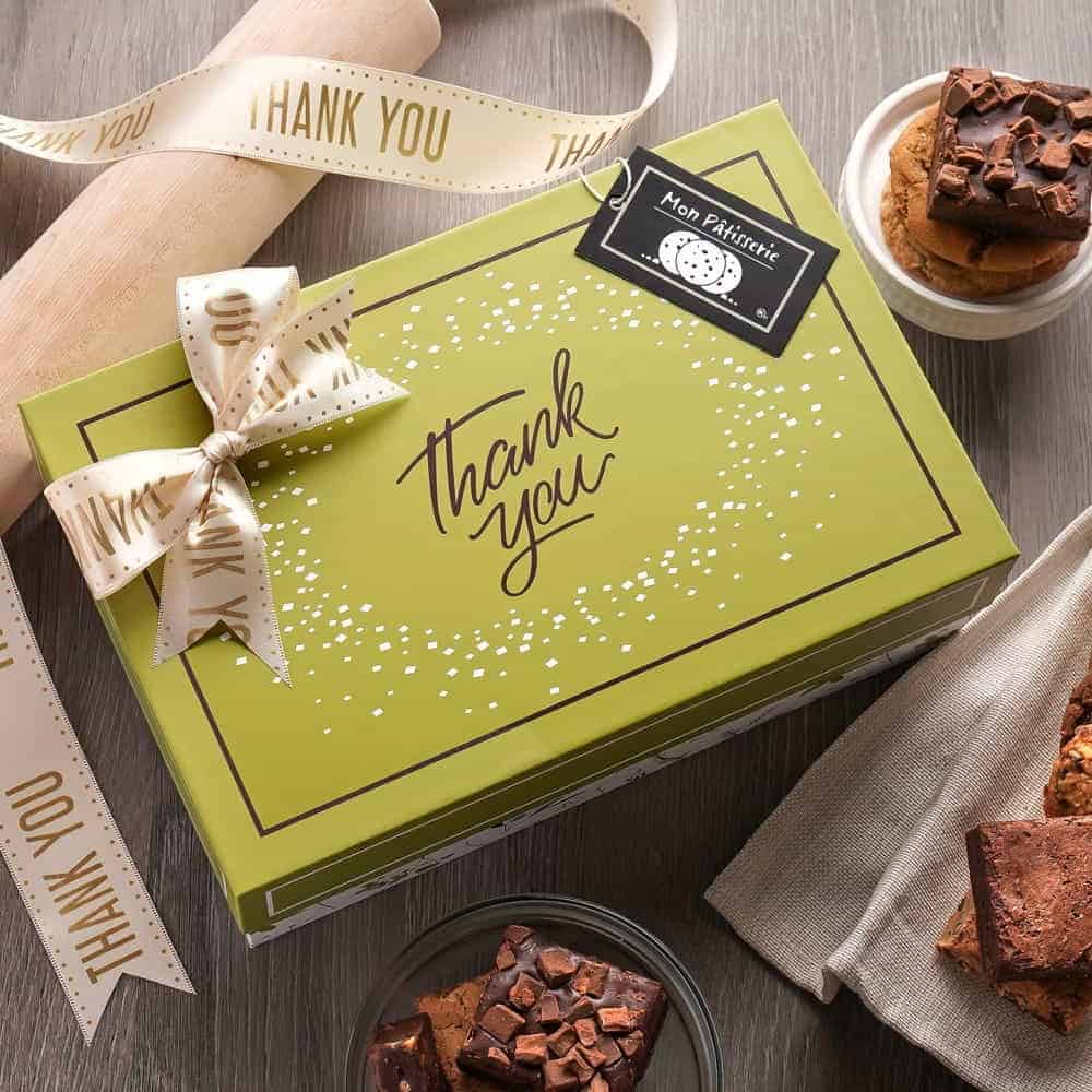 Buy our thank you bakery box at broadwaybasketeers.com