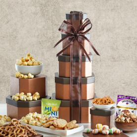 Buy our assorted sweets and snacks gift tower at broadwaybasketeers.com