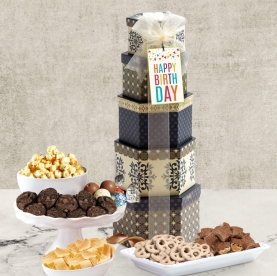 Buy our happy birthday wishes gift tower at broadwaybasketeers.com