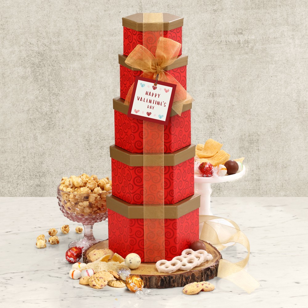 Buy our tower of love gift tower at broadwaybasketeers.com